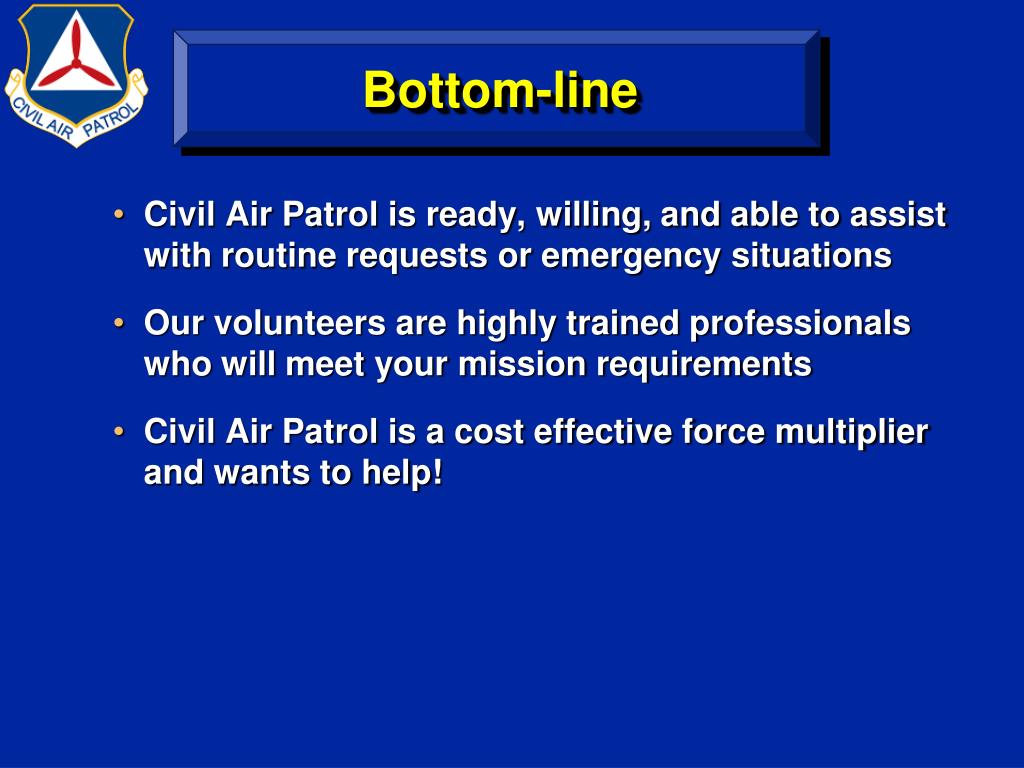 PPT - Civil Air Patrol Mission Briefing for Federal Agencies PowerPoint ...