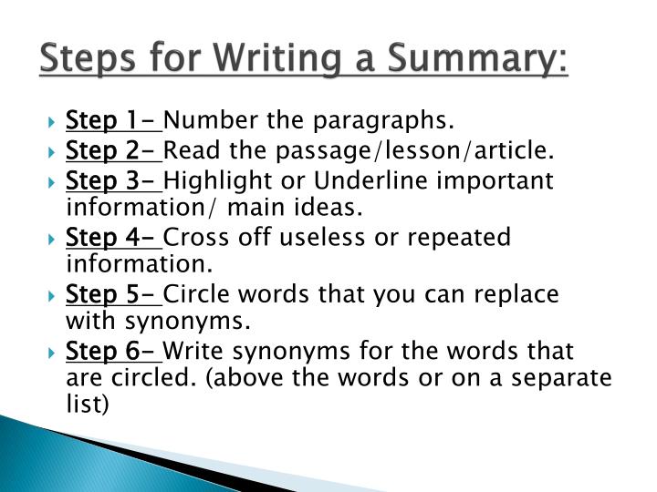 PPT - Summary Writing PowerPoint Presentation - ID:4681216