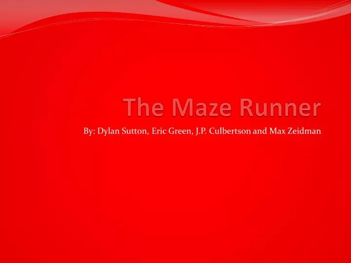 PPT - The Maze Runner PowerPoint Presentation, free download - ID:4681282