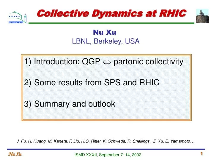 PPT - Collective Dynamics at RHIC PowerPoint Presentation, free ...