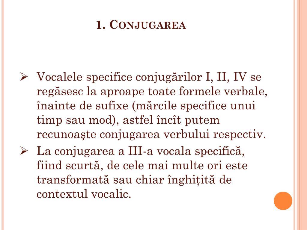 PPT - Categoriile gramaticale ale verbului; recunoaşterea unui verb în ...