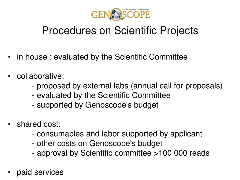 PPT - Le séquençage à grande échelle au Genoscope Stratégies actuelles ...