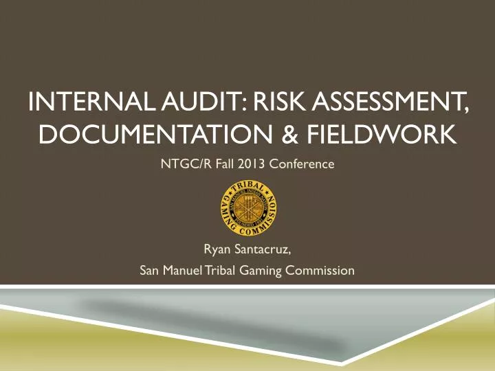 PPT - Internal Audit: Risk Assessment, Documentation & Fieldwork ...