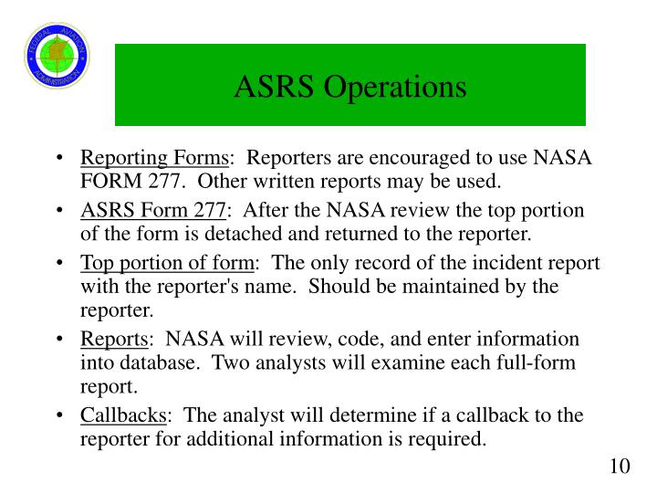 PPT - Aviation Safety Reporting Program PowerPoint Presentation - ID ...