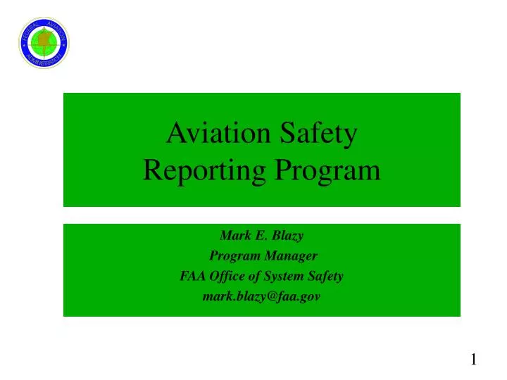 PPT - Aviation Safety Reporting Program PowerPoint Presentation, free ...