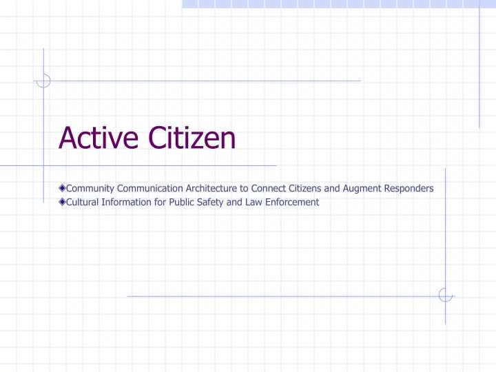 PPT - Active Citizen PowerPoint Presentation, free download - ID:4685064
