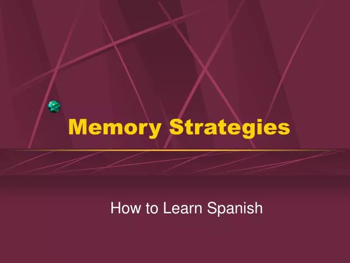 PPT - Memory Strategies PowerPoint Presentation, free download - ID:4685425