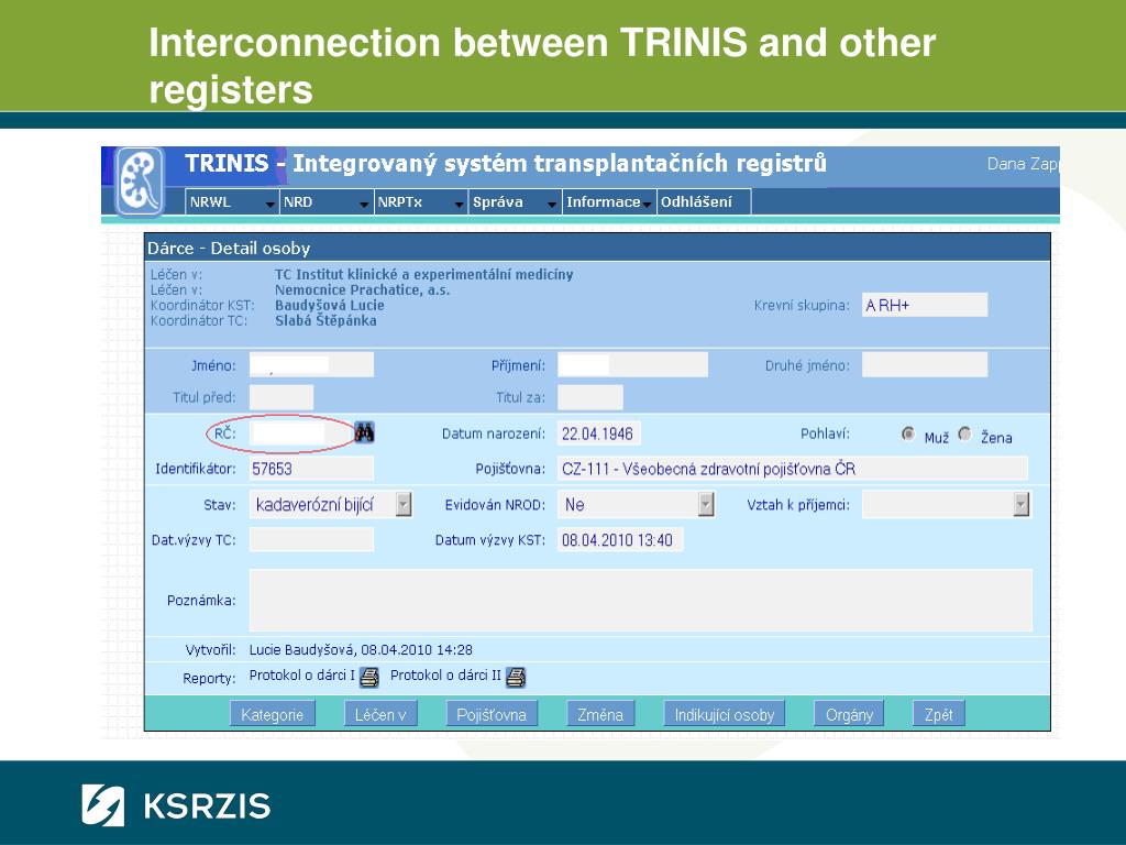 PPT - National Health Registers and TRINIS in KSRZIS PowerPoint ...