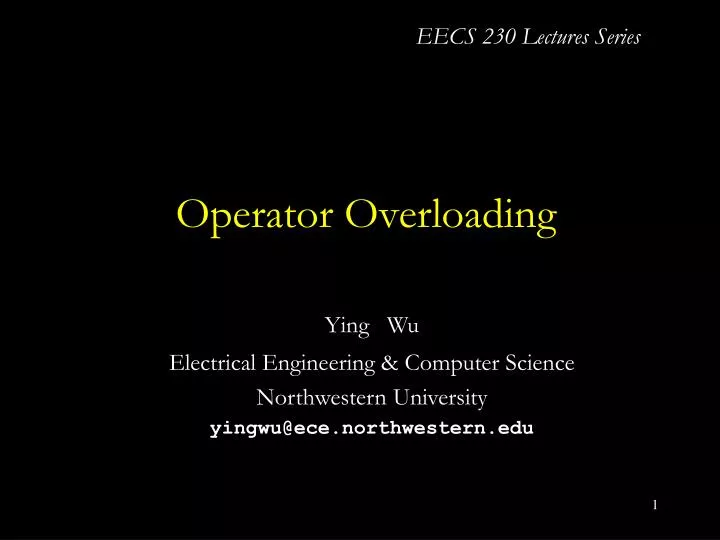 PPT - Operator Overloading PowerPoint Presentation, free download - ID ...