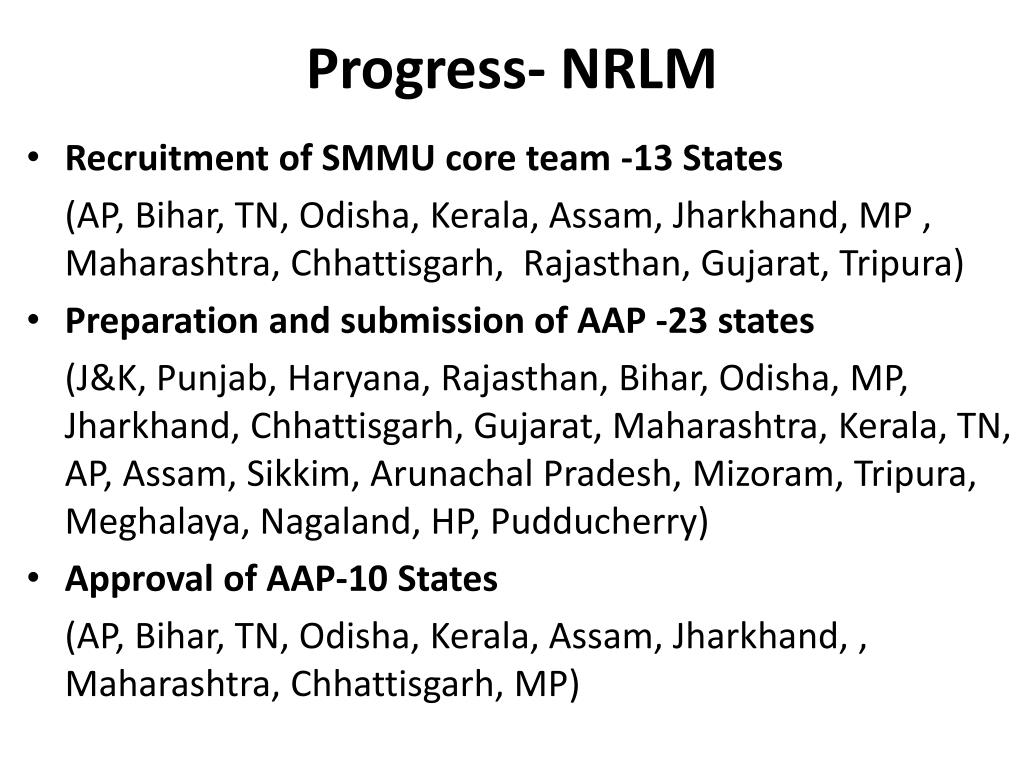 PPT - National Rural Livelihoods Mission Aajeevika PowerPoint ...