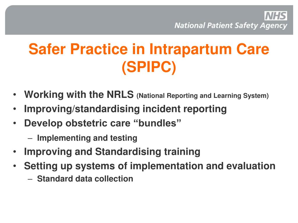 PPT - Towards safer maternity care NPSA initiatives PowerPoint ...