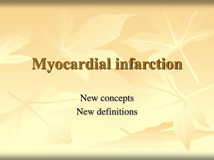 PPT - Myocardial infarction PowerPoint Presentation, free download - ID ...