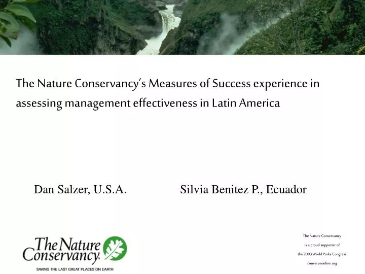 PPT - Dan Salzer, U.S.A. Silvia Benitez P., Ecuador PowerPoint ...