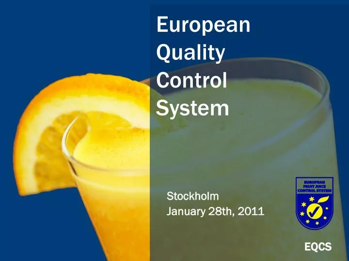 PPT - European Quality Control System PowerPoint Presentation, free ...