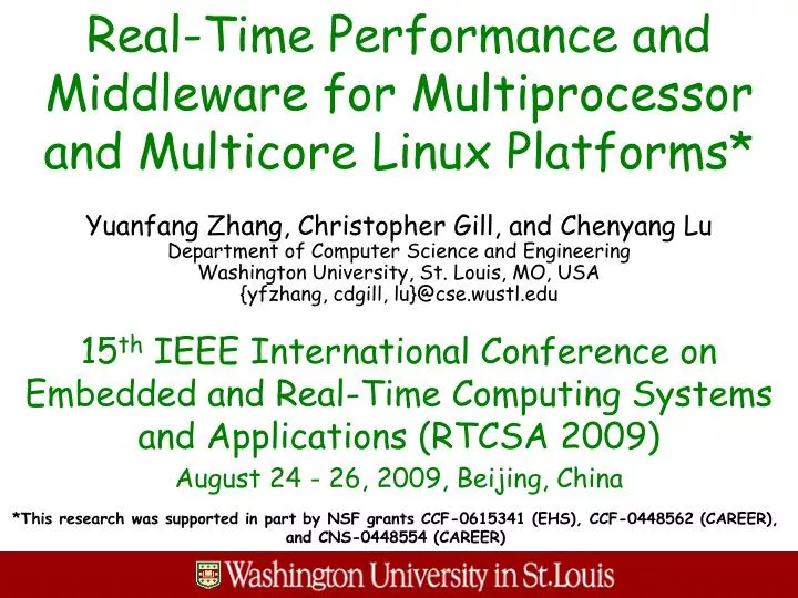 PPT - Real-Time Performance and Middleware for Multiprocessor and ...