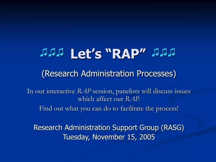 PPT - Let’s “RAP” PowerPoint Presentation, free download - ID:4689554