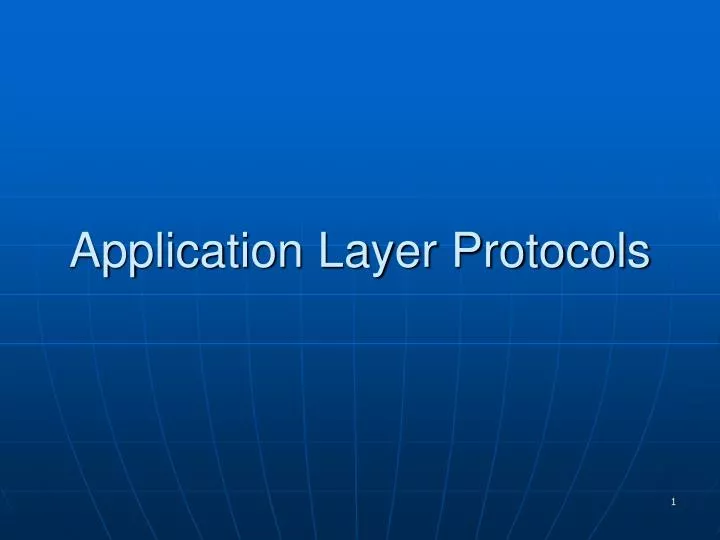 PPT - Application Layer Protocols PowerPoint Presentation, free download - ID:4690452