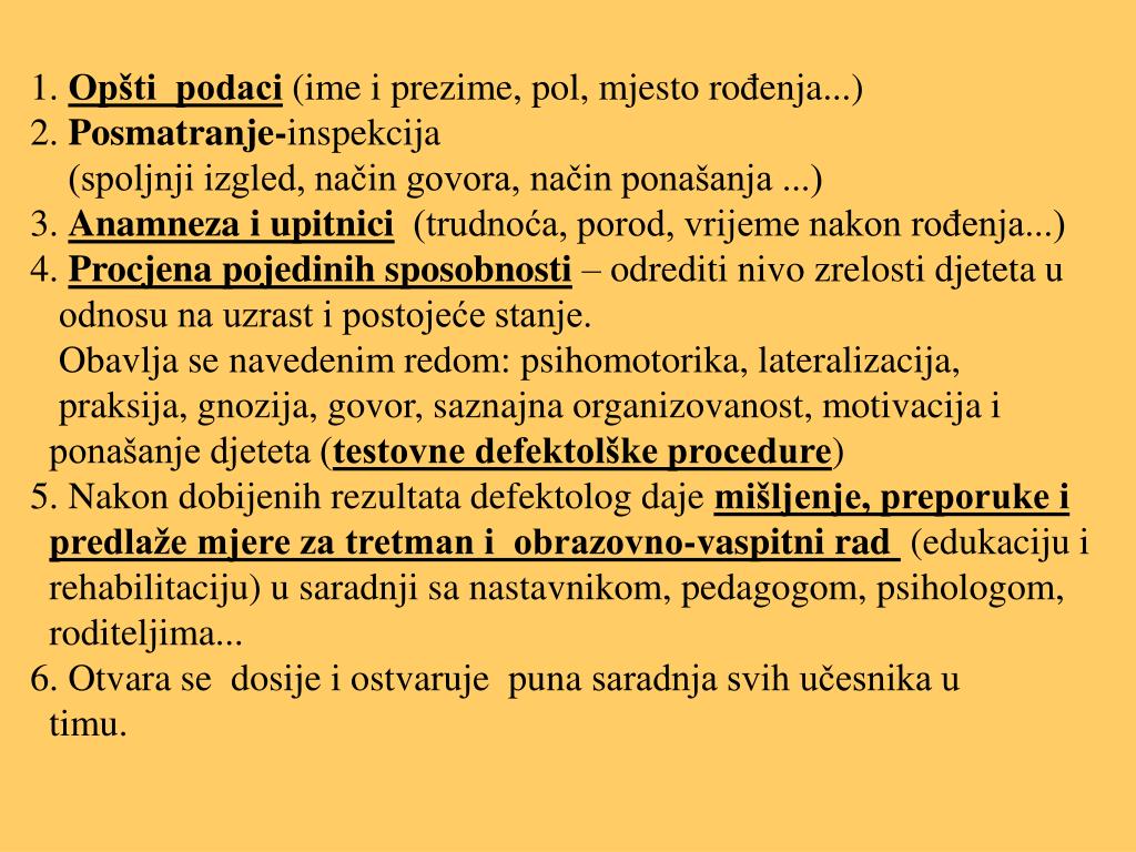PPT - Opservacija djece sa posebnim potrebama - defektološki pristup ...