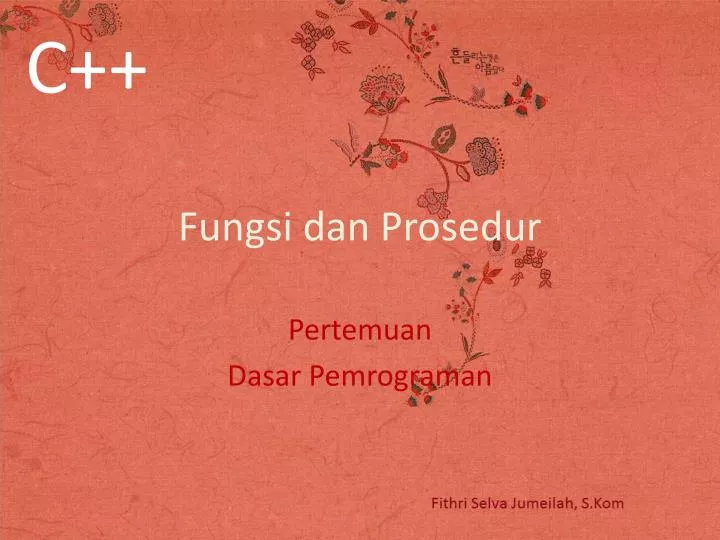 PPT - Fungsi dan Prosedur PowerPoint Presentation, free download - ID ...
