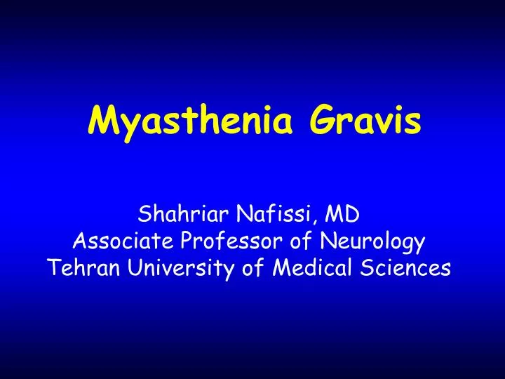 PPT - Myasthenia Gravis PowerPoint Presentation, free download - ID:4691366