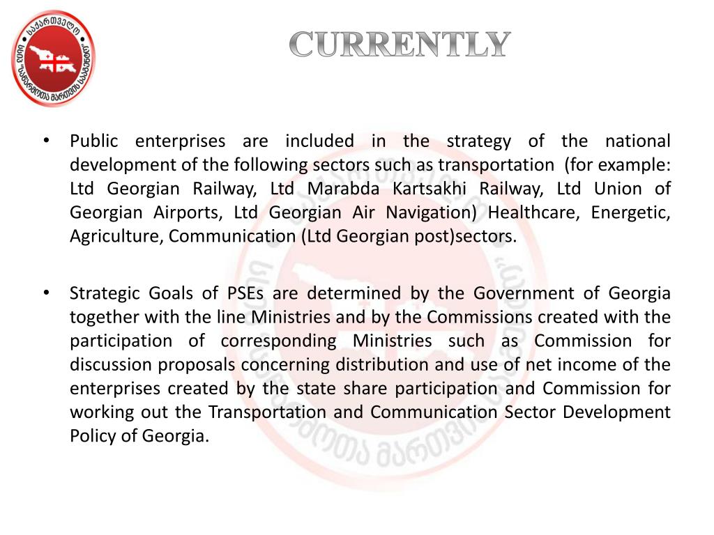 PPT - MINISTRY OF ECONOMY AND SUSTAINABLE DEVELOPMENT OF GEORGIA ...