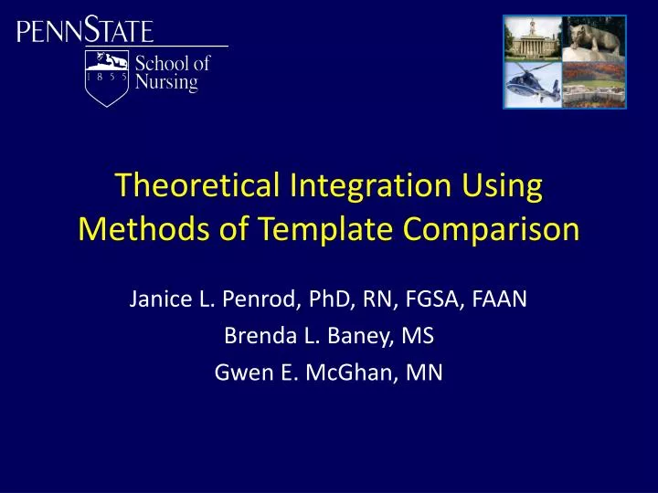 PPT - Theoretical Integration Using Methods of Template Comparison ...