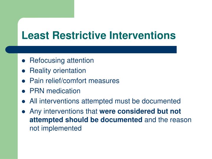 PPT - Prevention, Intervention and Postvention: Restraints and ...