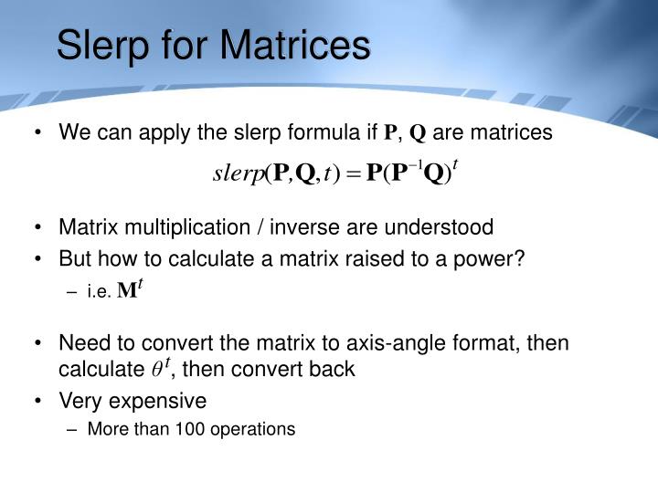 PPT - Maths and Technologies for Games Animation: Interpolation ...