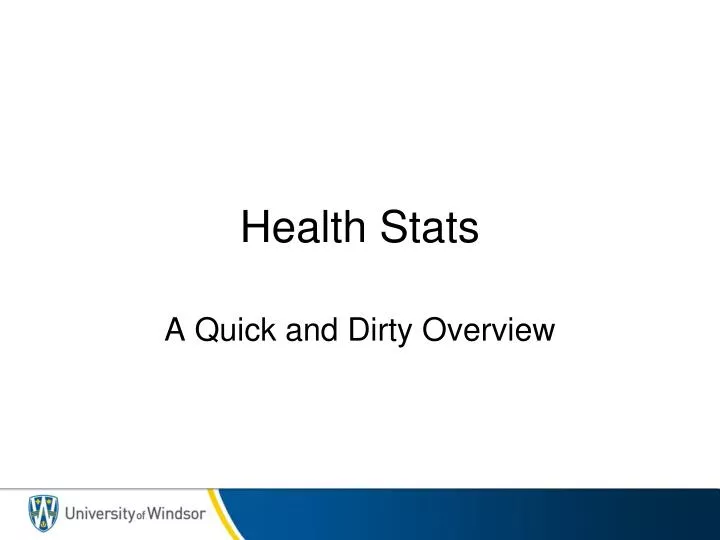 PPT - Health Stats PowerPoint Presentation, free download - ID:4697208