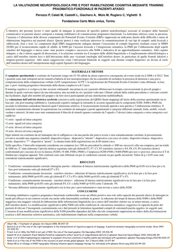 PPT - Albert ML « Treatment of aphasia» Arc Neurol 1998; 55:1417-19 ...