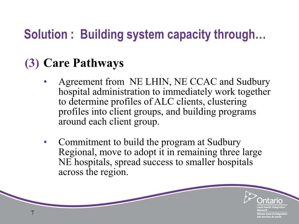 PPT - Alternate Level of Care (ALC) in Sudbury and the North East LHIN ...