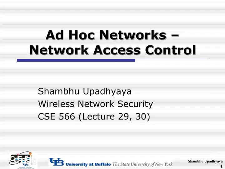 Ppt Ad Hoc Networks Network Access Control Powerpoint Presentation