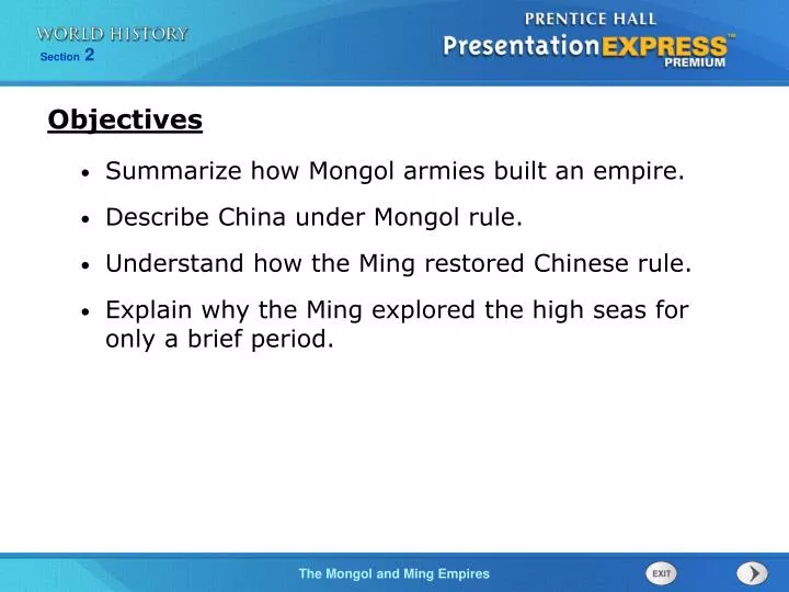 PPT - Summarize how Mongol armies built an empire. Describe China under ...