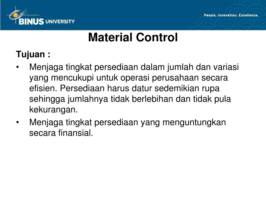 PPT - MATERIALS: CONTROLLING, COSTING, AND PLANNING Pertemuan 17 GSLC ... PPT - MATERIALS: CONTROLLING, COSTING, AND PLANNING Pertemuan 17 GSLC ...