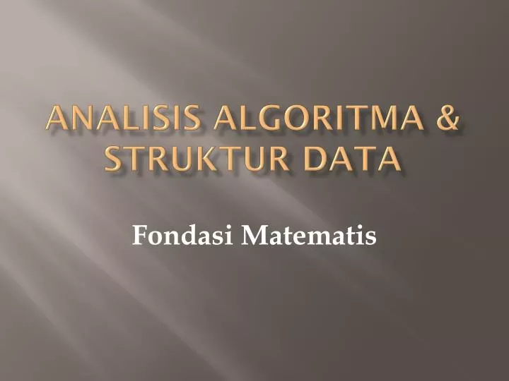 PPT - Analisis Algoritma & Struktur Data PowerPoint Presentation, free ...