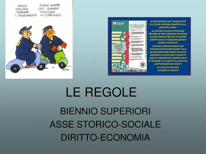 PPT - LE REGOLE PowerPoint Presentation, free download - ID:4698430