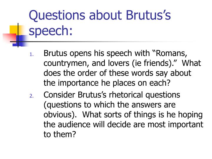 😊 Brutus speech romans countrymen and lovers. JULIUS CAESAR ACT III ...