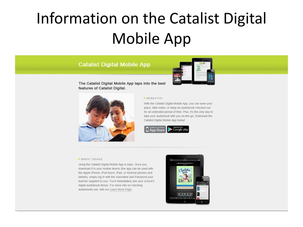 PPT - How to Login and Download an Audiobook from Catalist Digital ...