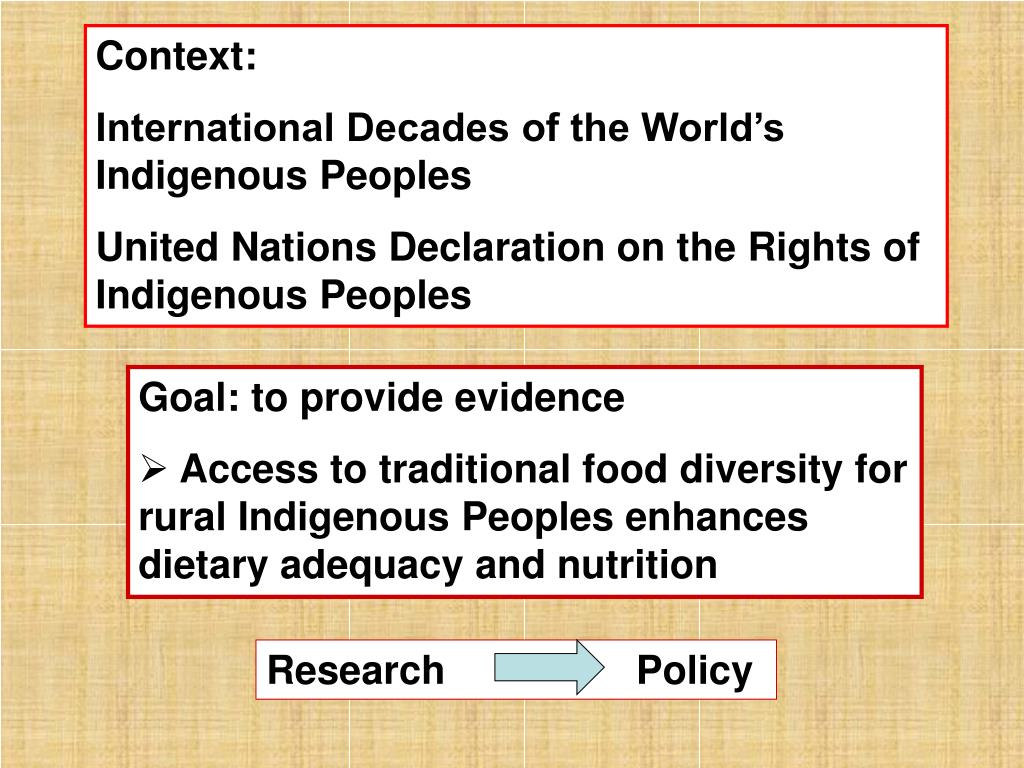 PPT - INDIGENOUS PEOPLES’ AND FOOD DIVERSITY: LINKING CULTURE, NATURE ...