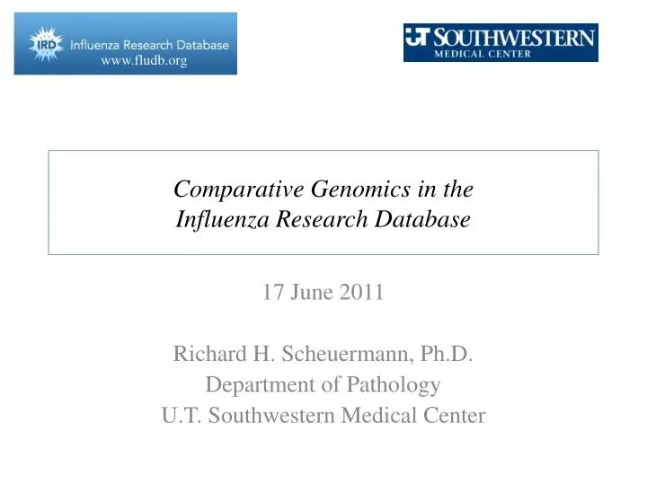 PPT - Comparative Genomics in the Influenza Research Database ...
