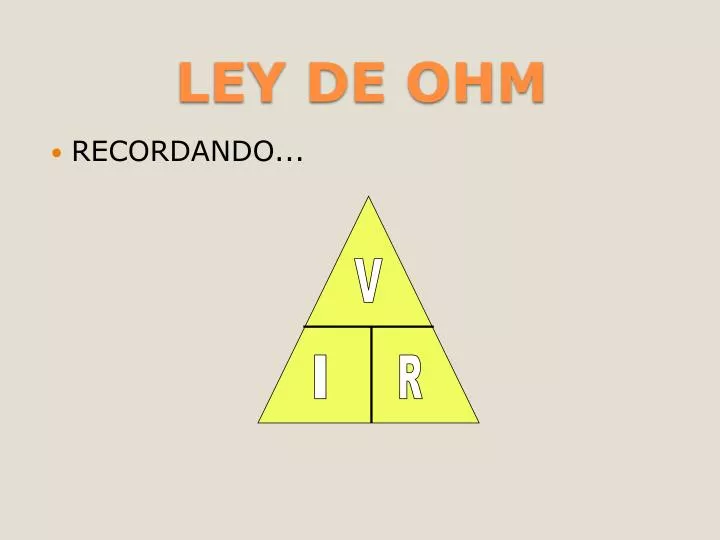 PPT - LEY DE OHM PowerPoint Presentation, free download - ID:4703311