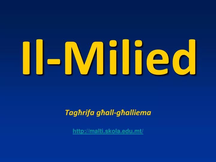 PPT - Il-Milied PowerPoint Presentation, free download - ID:4704076