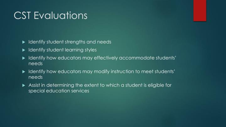 PPT - Special Education & the Child Study Team: An Educational ...