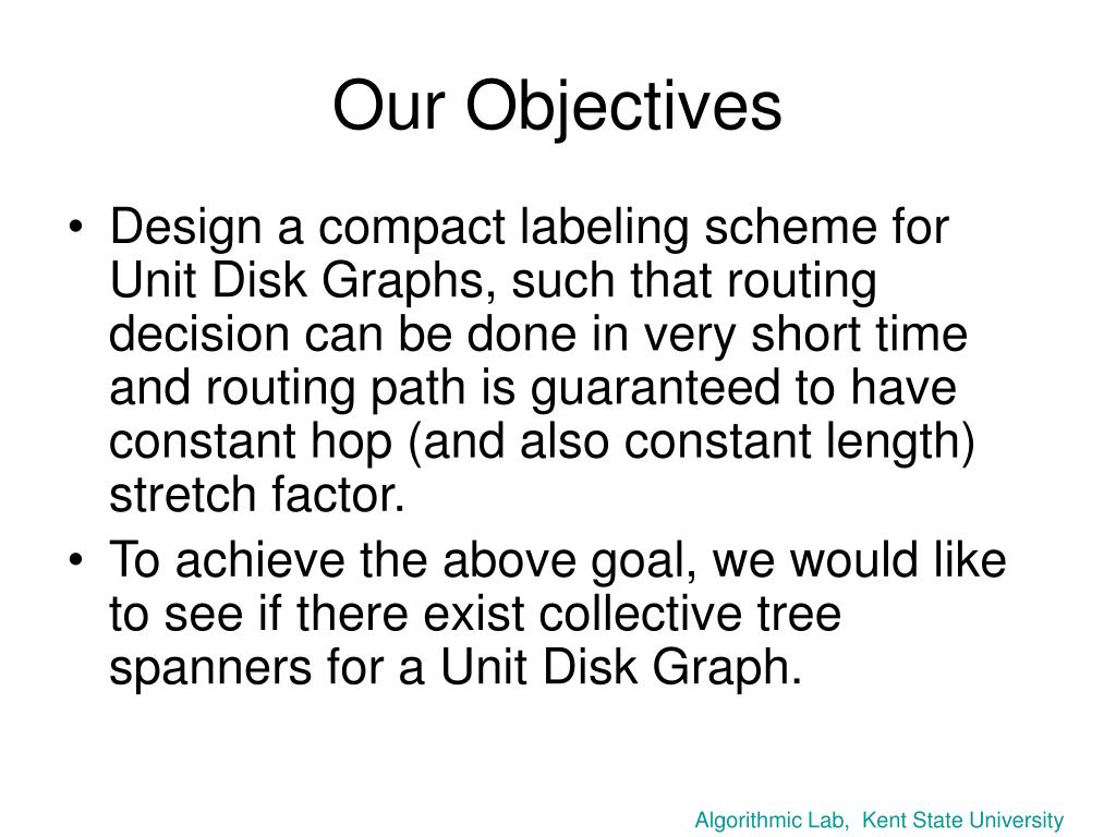 Ppt Compact And Low Delay Routing Labeling Scheme For Unit Disk Graphs Powerpoint Presentation