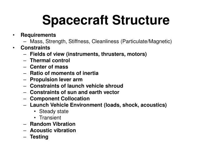 PPT - Spacecraft Structure PowerPoint Presentation, free download - ID ...