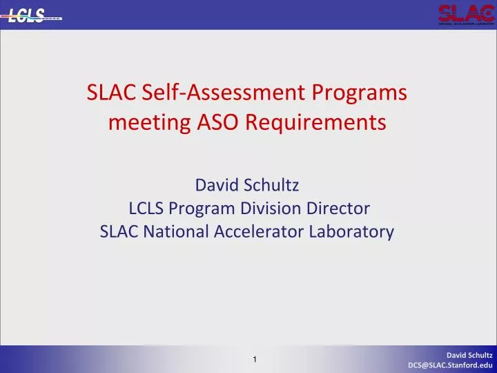 PPT - Outline The (new) SLAC Accelerator Directorate SLAC Accelerator ...