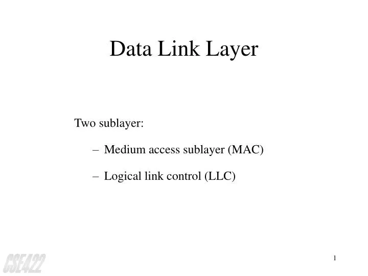 PPT - Data Link Layer PowerPoint Presentation, free download - ID:4708468