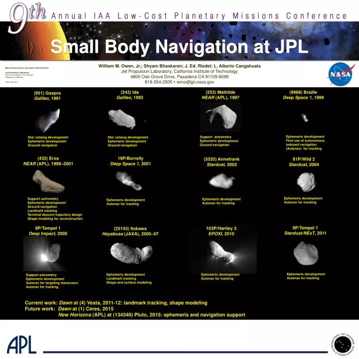 PPT - Small Body Navigation at JPL PowerPoint Presentation, free ...