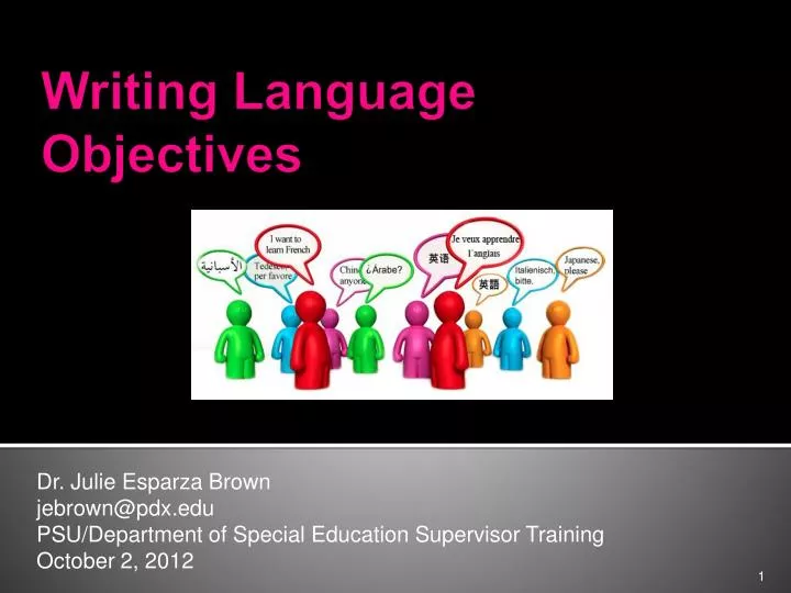 PPT - Writing Language Objectives PowerPoint Presentation, free ...