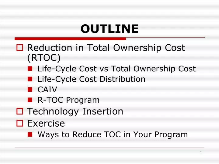 PPT - OUTLINE PowerPoint Presentation, free download - ID:4709876